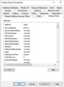 Attribute Editor not showing when searching in Active Directory - Xenit